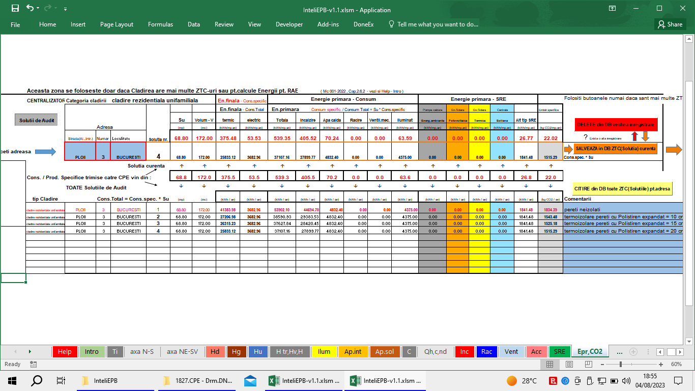 Aplicatie - InteliEPB | Program calcul Certificate energetice si Audit